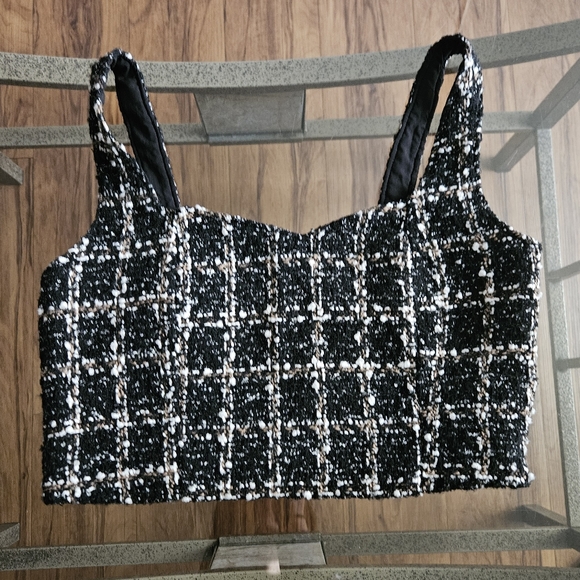 Abercrombie & Fitch | Tops | Nwot Af Tweed Tank Crop Top | Poshmark